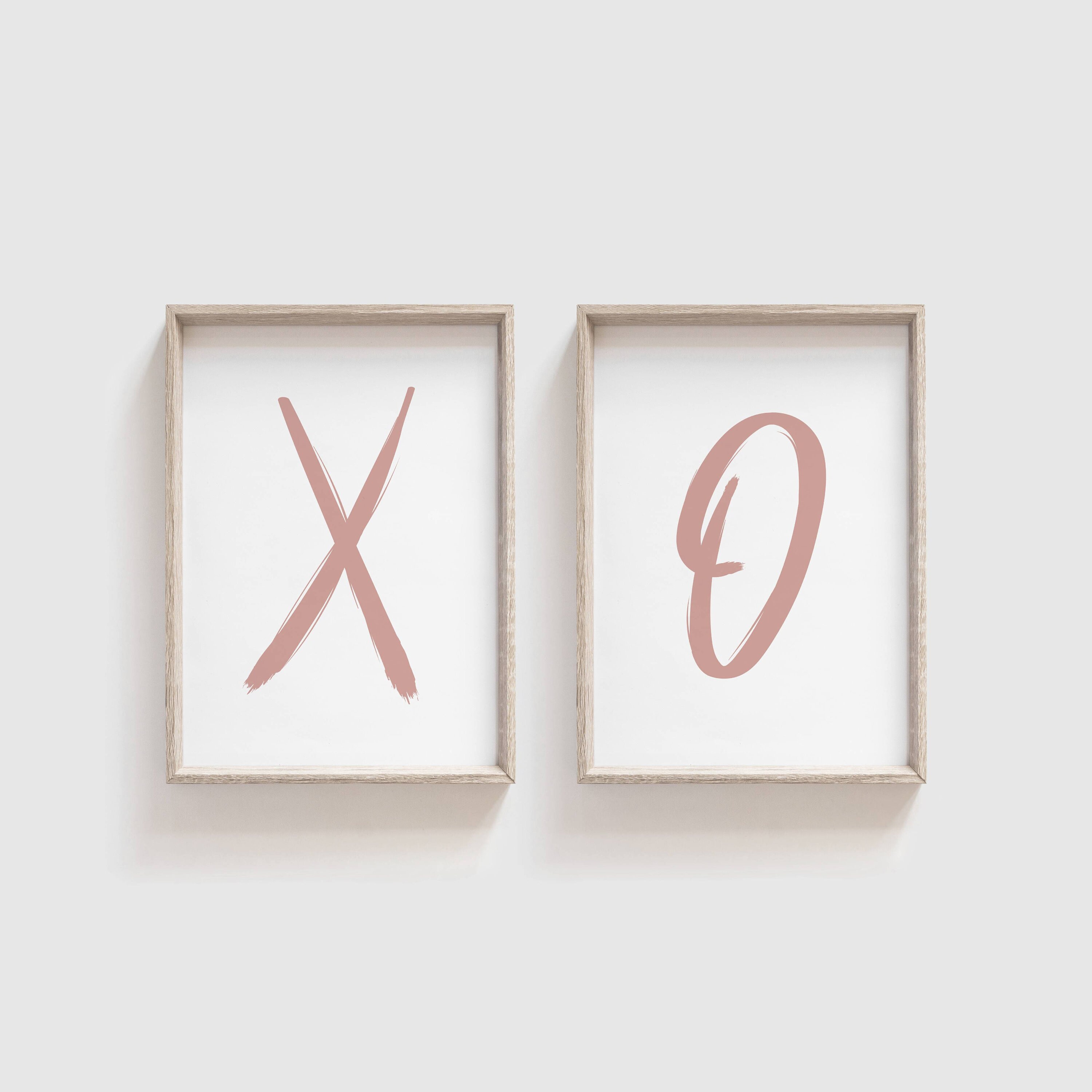 DIGITAL DOWNLOAD Set of 2 Prints Pink XO Bedroom Wall Decor - Etsy