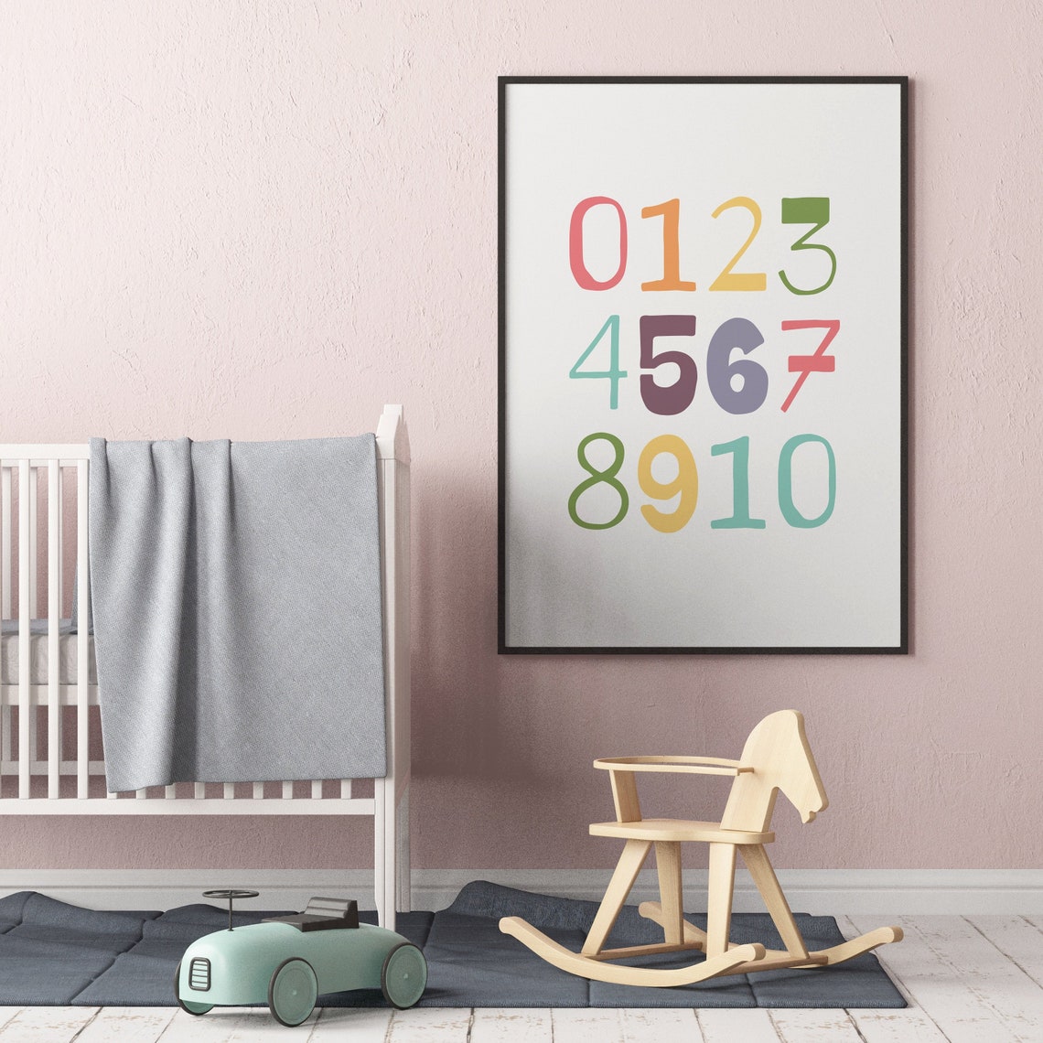 ABC 123 Poster Nursery Decor Kids Room Decor Numbers Sign | Etsy