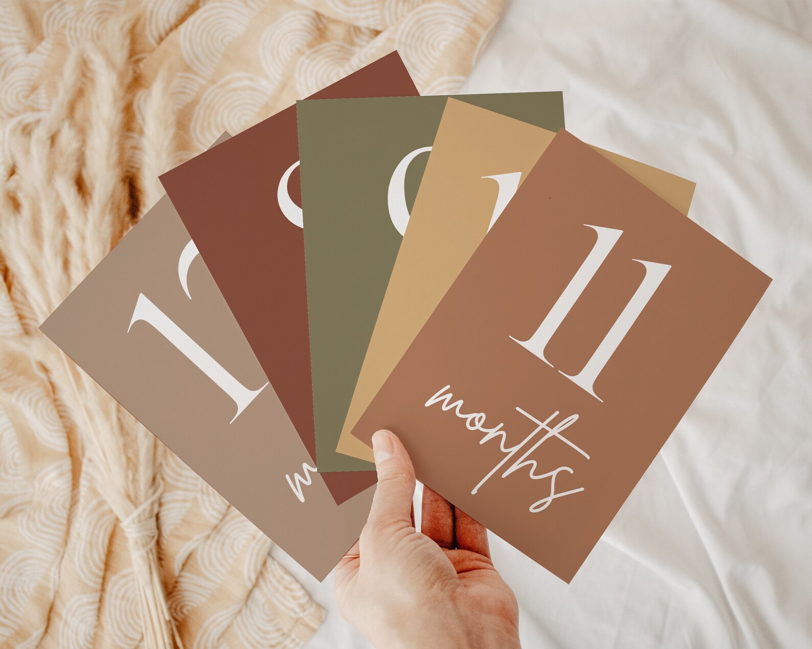 DIGITAL DOWNLOAD Monthly Milestone Cards Boho Monthly - Etsy