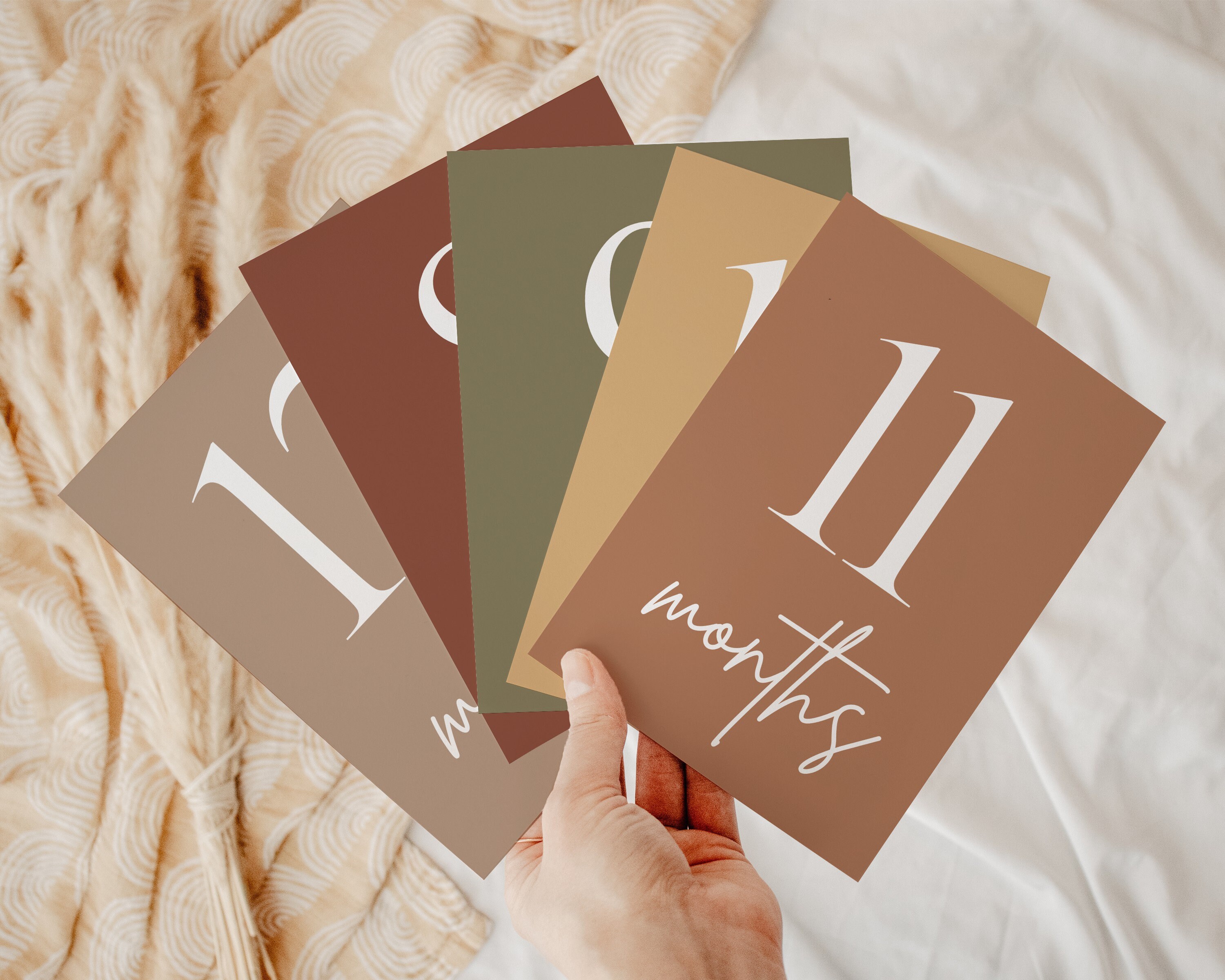 DIGITAL DOWNLOAD Monthly Milestone Cards Boho Monthly - Etsy