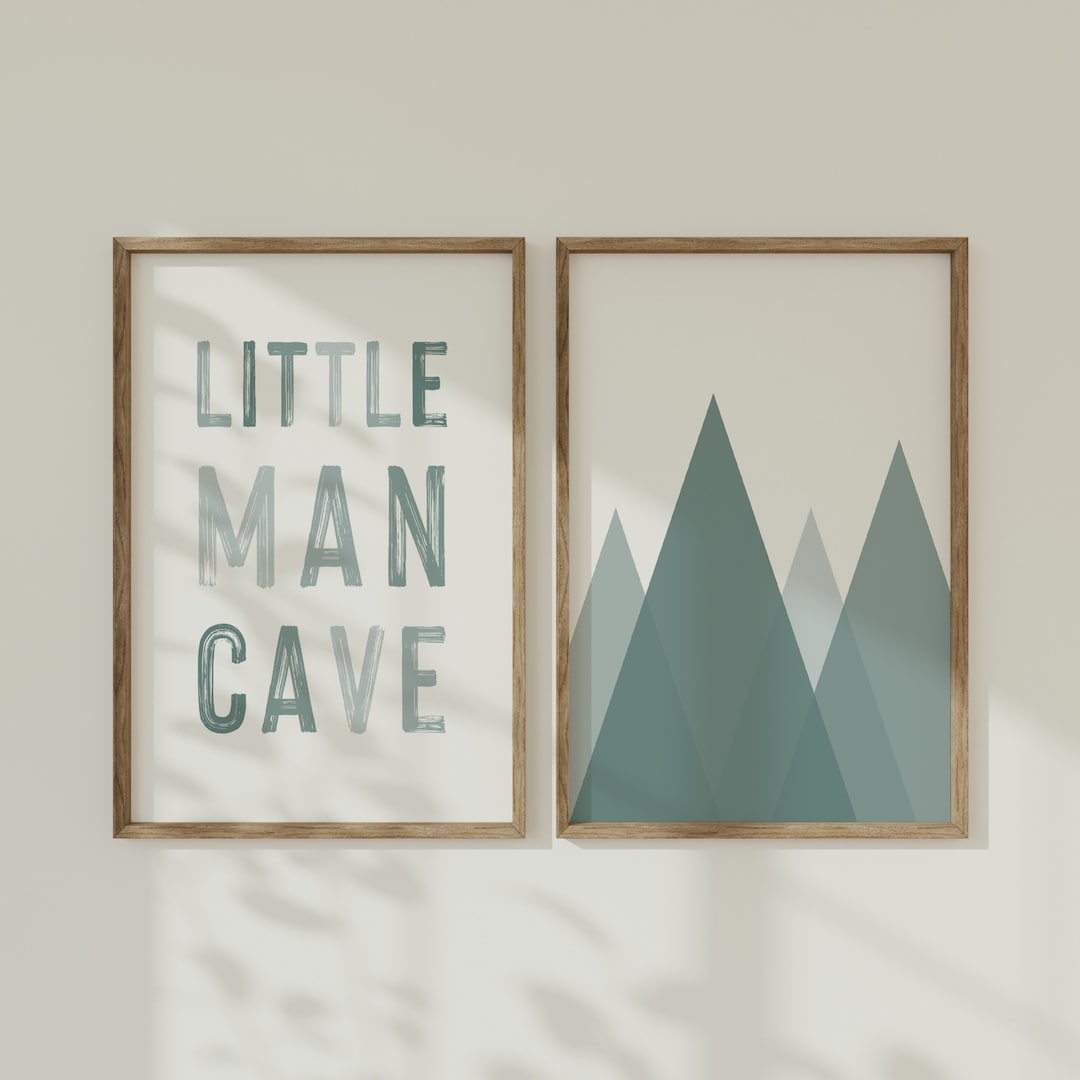 DIGITAL DOWNLOAD Little Man Cave Sign Boys Nursery Decor Boys Room Wall ...