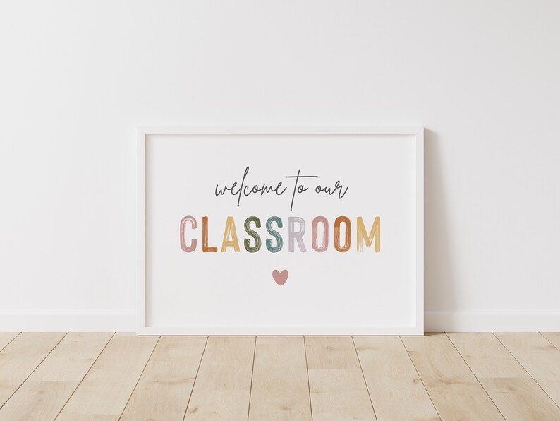 DIGITAL DOWNLOAD Classroom Decor Boho Rainbow Neutral - Etsy