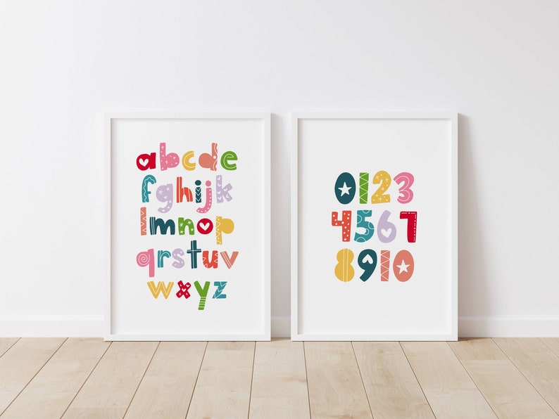 DIGITAL DOWNLOAD Alphabet Poster Printable Kids Room Wall - Etsy