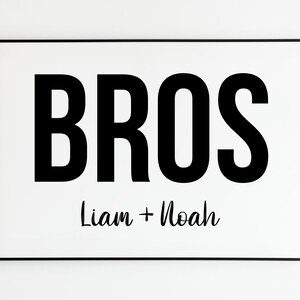 DIGITAL DOWNLOAD Brothers Room Decor Custom Nursery Name Sign Boy Boys ...