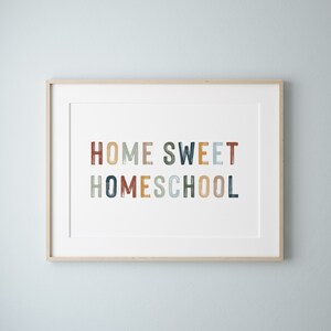 DIGITAL DOWNLOAD Home Sweet Homeschool Sign Homeschool Printable Wall ...