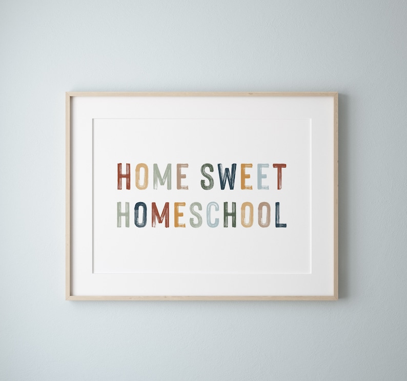 DIGITAL DOWNLOAD Home Sweet Homeschool Sign Homeschool | Etsy