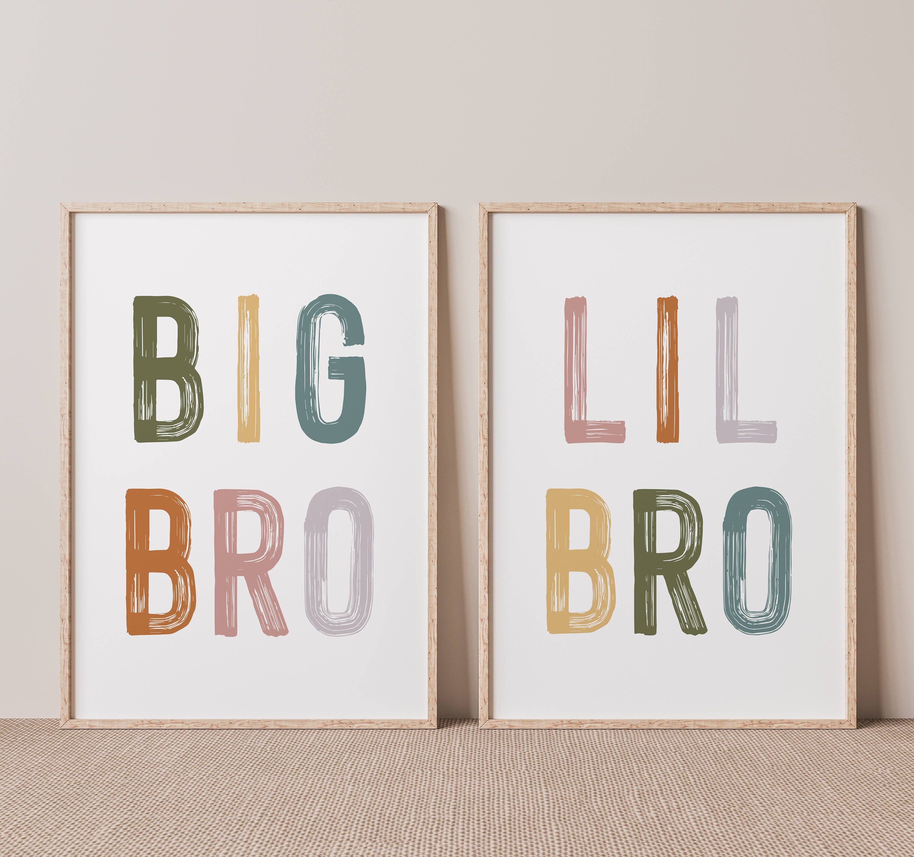 DIGITAL DOWNLOAD Big Bro Lil Bro Sign Brothers Sign Boys | Etsy
