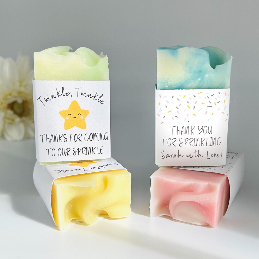 Baby Sprinkle Soap Favors: Handmade, Gender Neutral, 2oz Half Bars - Etsy