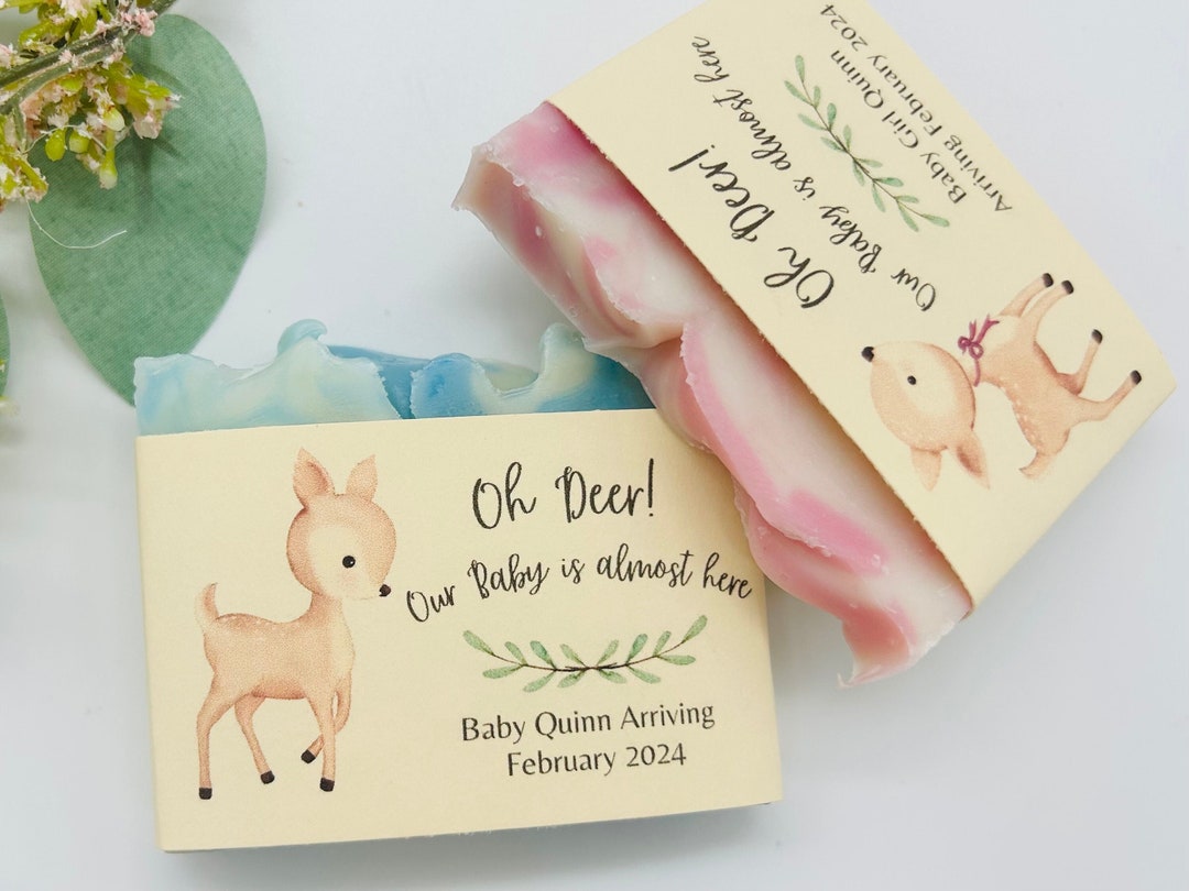 OH DEER Baby Shower Soap Favors / Handmade Scented Soaps / Personalized ...