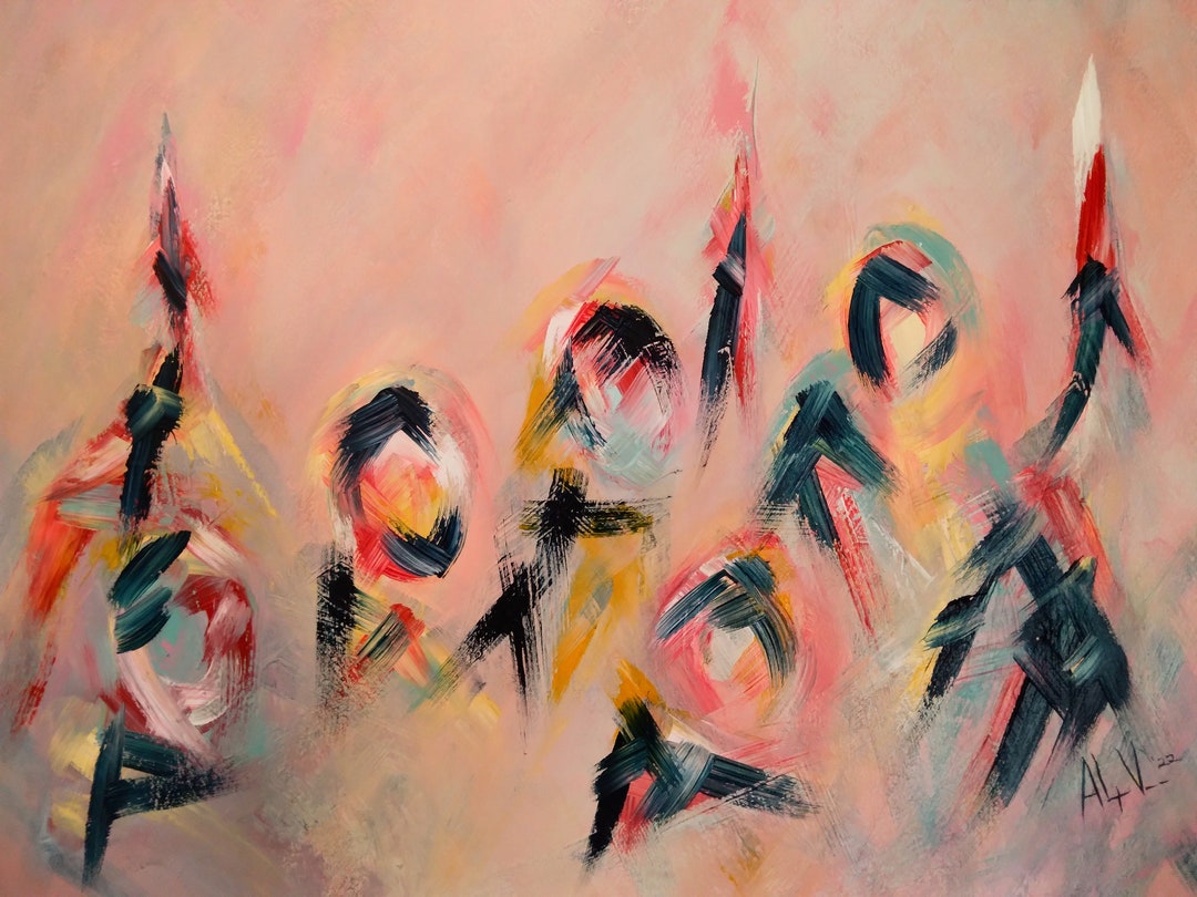 Alignment Abstract Painting Interior Art Interior Design Interior Decorator Abstract Art Wall ...