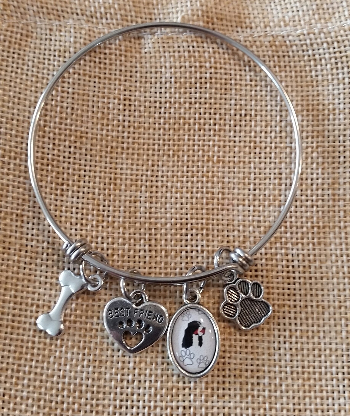 English Springer Spaniel Charm Bangle Bracelet Dog Charm - Etsy
