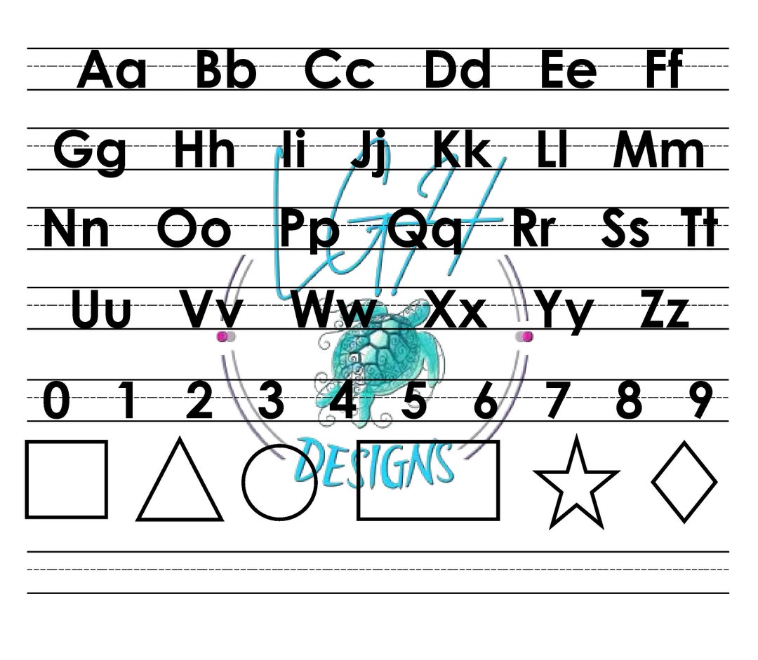 Trace Your Abc's & Numbers for Pre School - PNG Cutting File Tracing ...