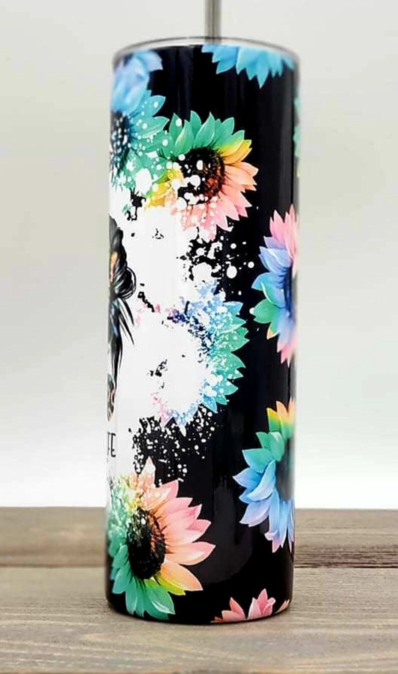 Pastel Sunflower Tumbler Momlife Mom Life Tumbler 20oz Etsy