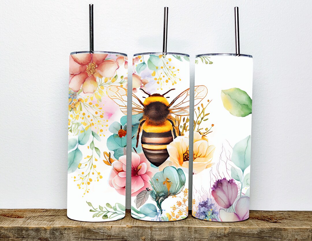 Personalized Bee Tumbler - Bee Honeycomb Sunflower Tumbler Personalized ...