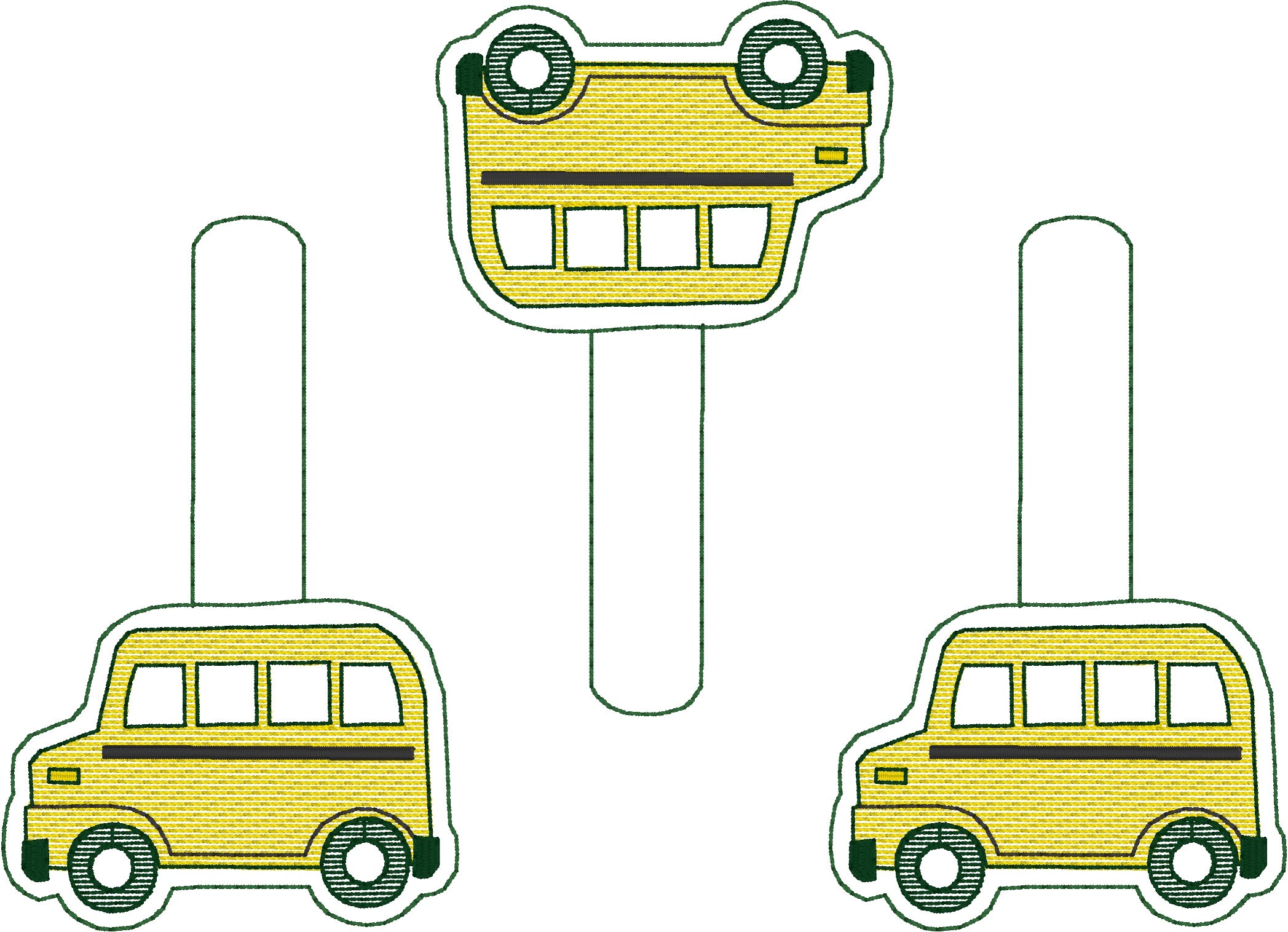 School Bus Snap Tab Embroidery Design (digital Download) - Etsy