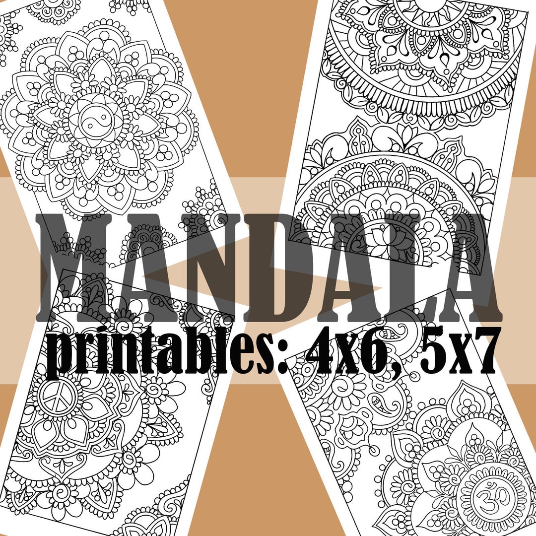 Mandalas Printable Postcard Set - Etsy
