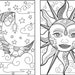 Printable Download SUN MOON Coloring Pages - Etsy