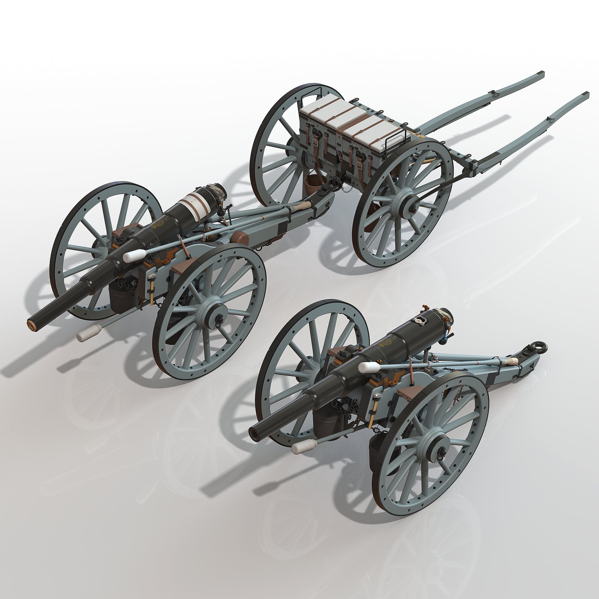 3D MODEL COMBO British Armstrong RBL 20-pounder 16 Cwt Gun - Etsy