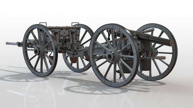 3D MODEL Limbered-up British Armstrong RBL 12-pounder 8 - Etsy