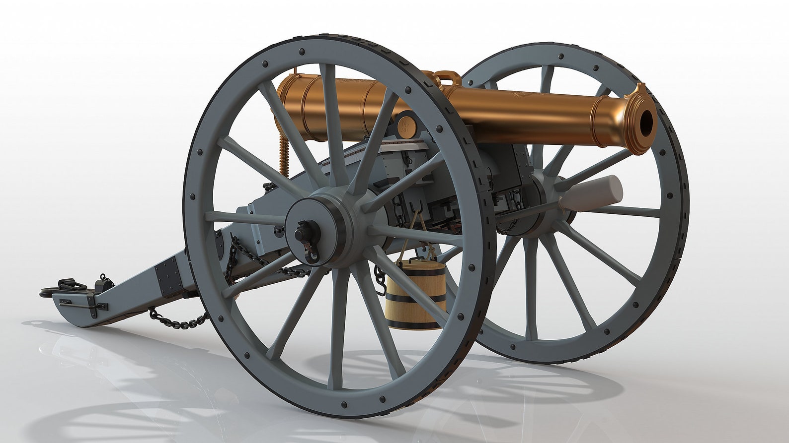3D MODEL British Blomefield Bronze 9-pounder Gun ca. 1810 - Etsy