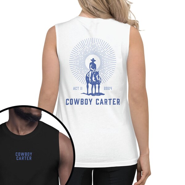Mens Cowboy Carter Tank Top - Etsy