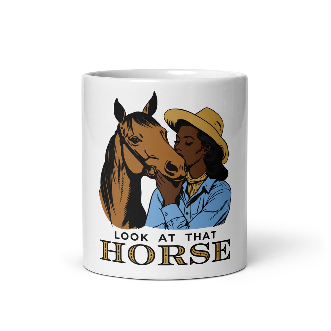 Look at That Horse Cowboy Carter Black Cowgirl Coffee or Team Mug for ...