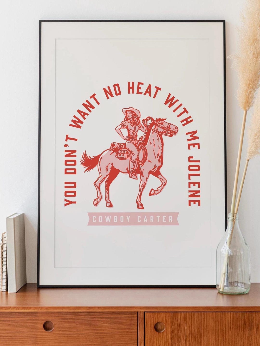 Cowboy Carter Jolene Poster, Vintage Cowgirl Art Print - Etsy