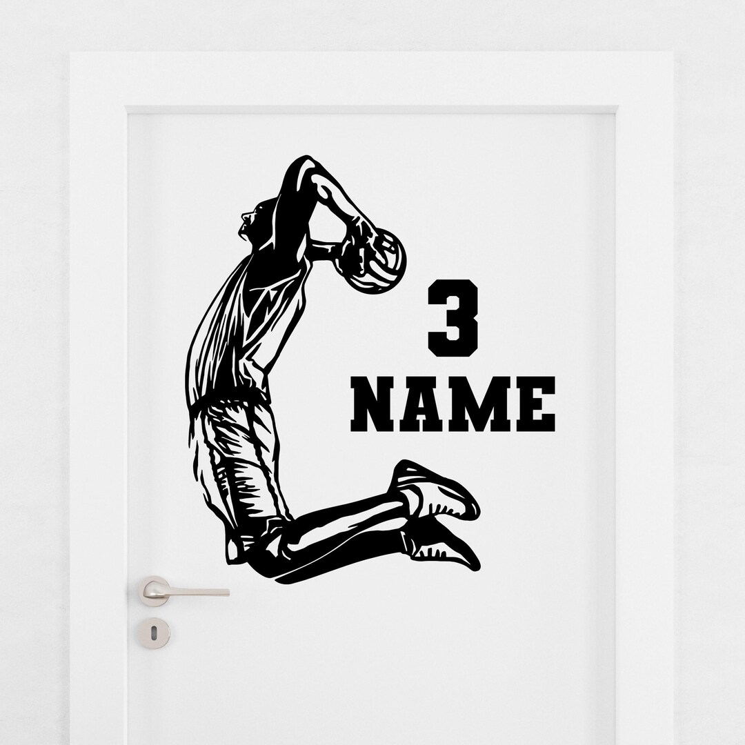 Basketball Player Stickers - Wall Basketball Decal - Basketball Decal ...