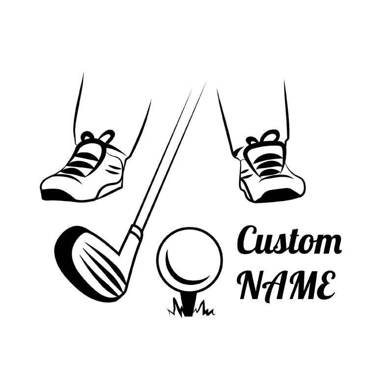 Funny Golf Stickers With Custom Sign - Golf Stickers of Golf Shoes and ...