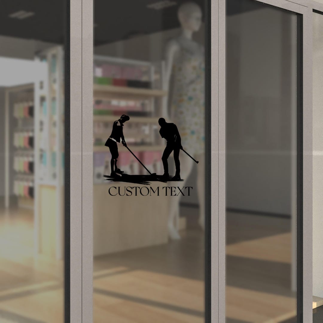 Golf Club Decal With Two Golf Players During Game - Personalized Golf ...