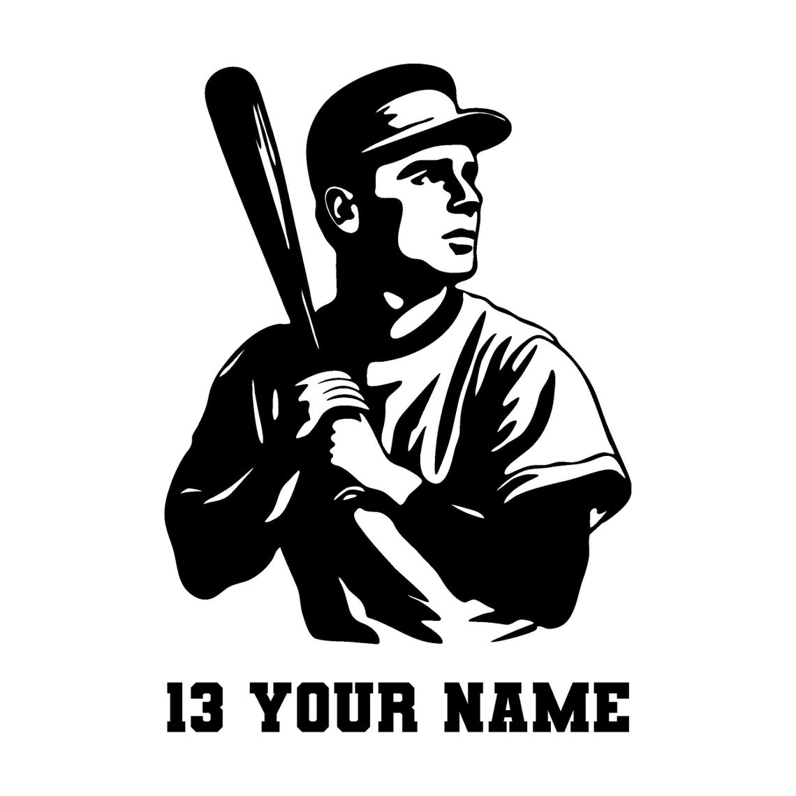 Baseball Name Decal for Bedroom - Custom Baseball Wall Art ...