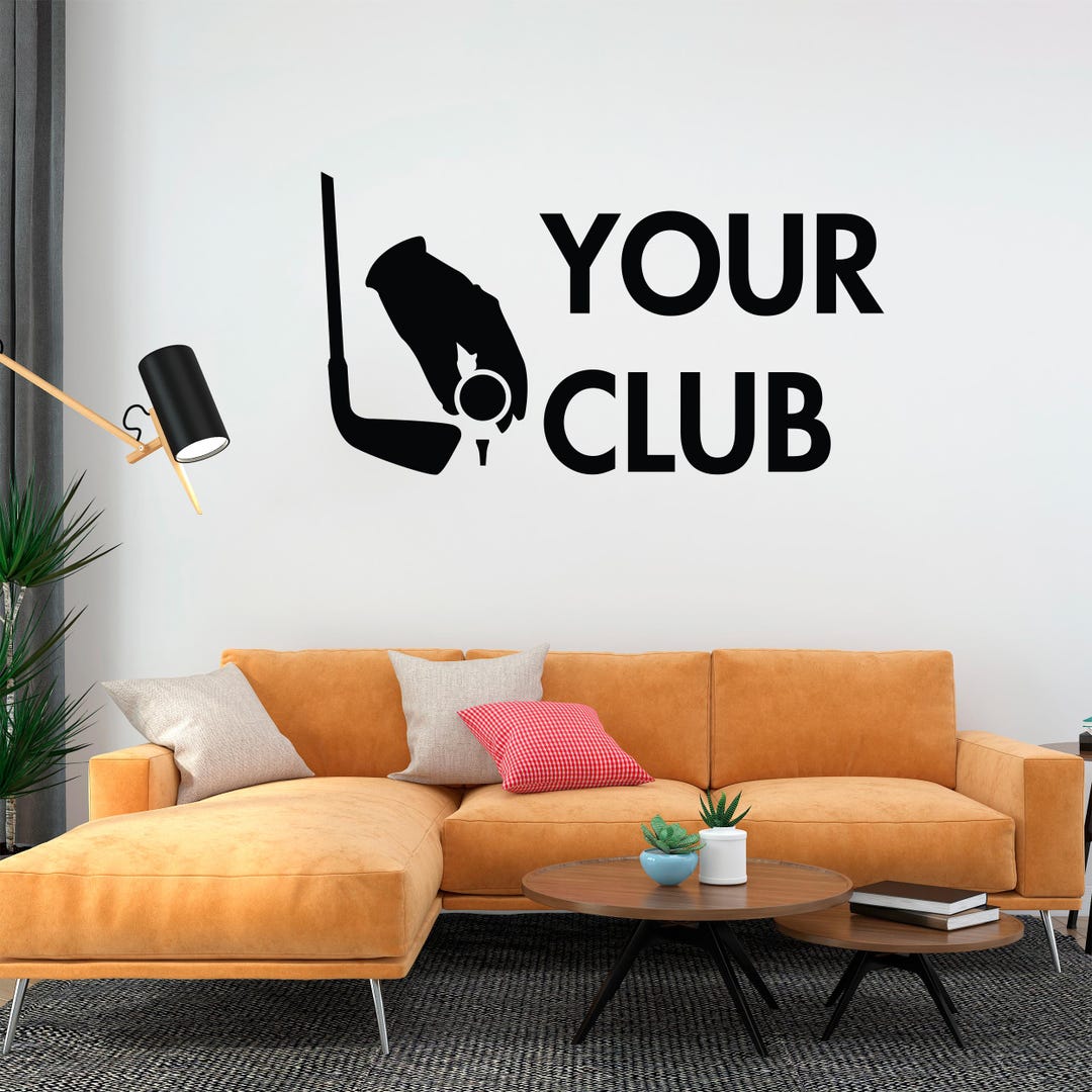 Personalized Golf Sticker With Picture of Golf Stick, Ball, Tee - Vinyl ...