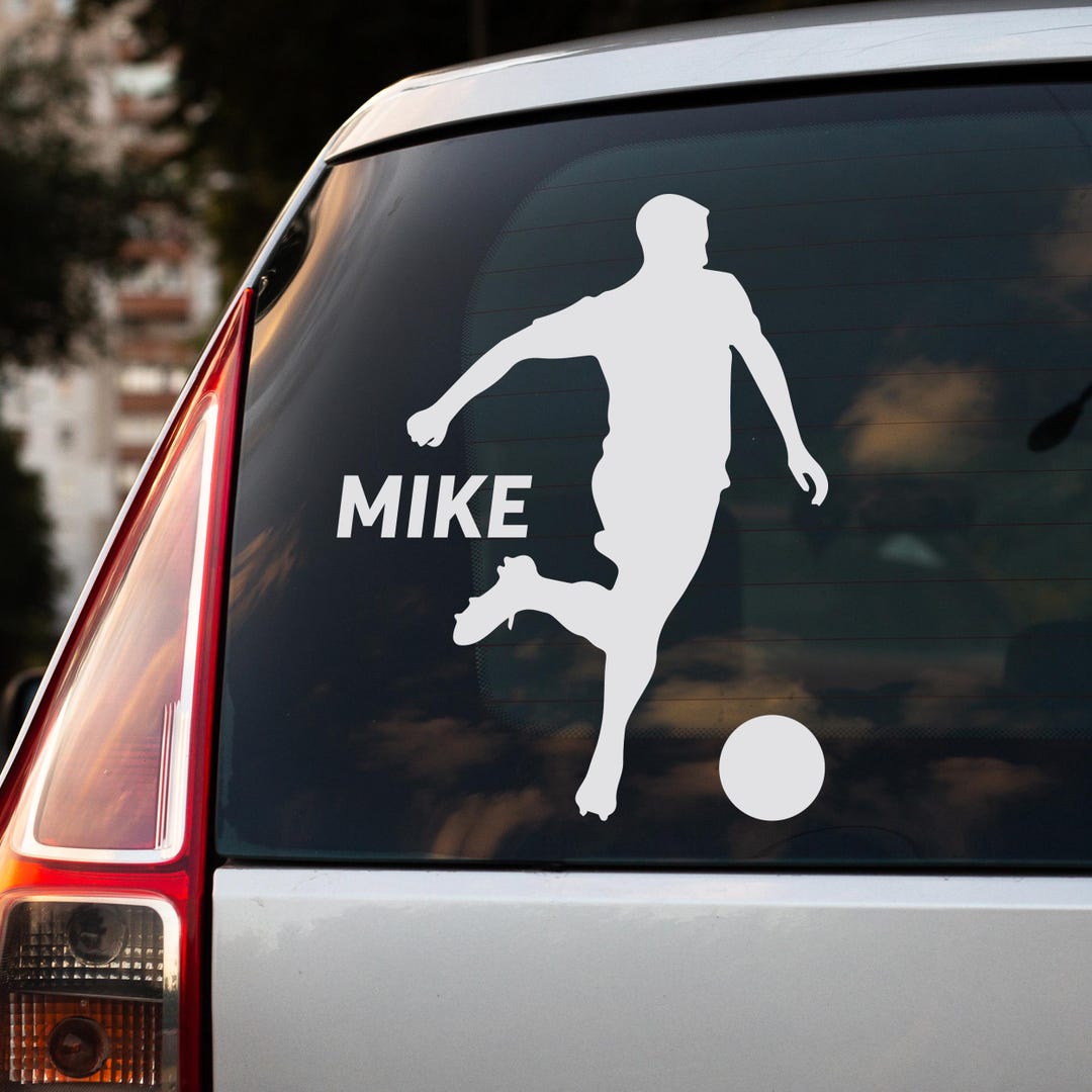 Soccer Car Decals for Boys Bedroom - Car Soccer Decal - Personalized ...