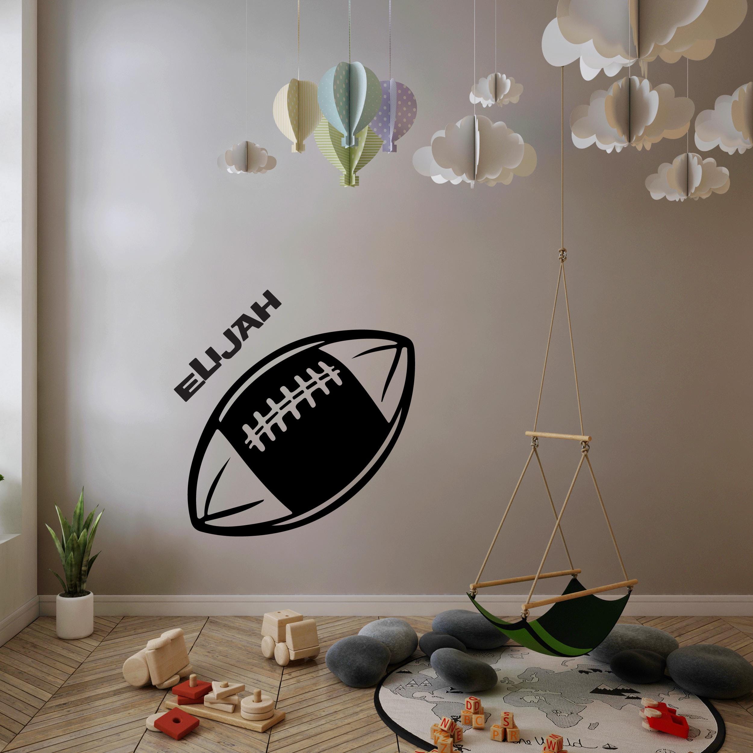 Custom Football Decals - Personalized Vinyl Stickers for Boys' Room ...