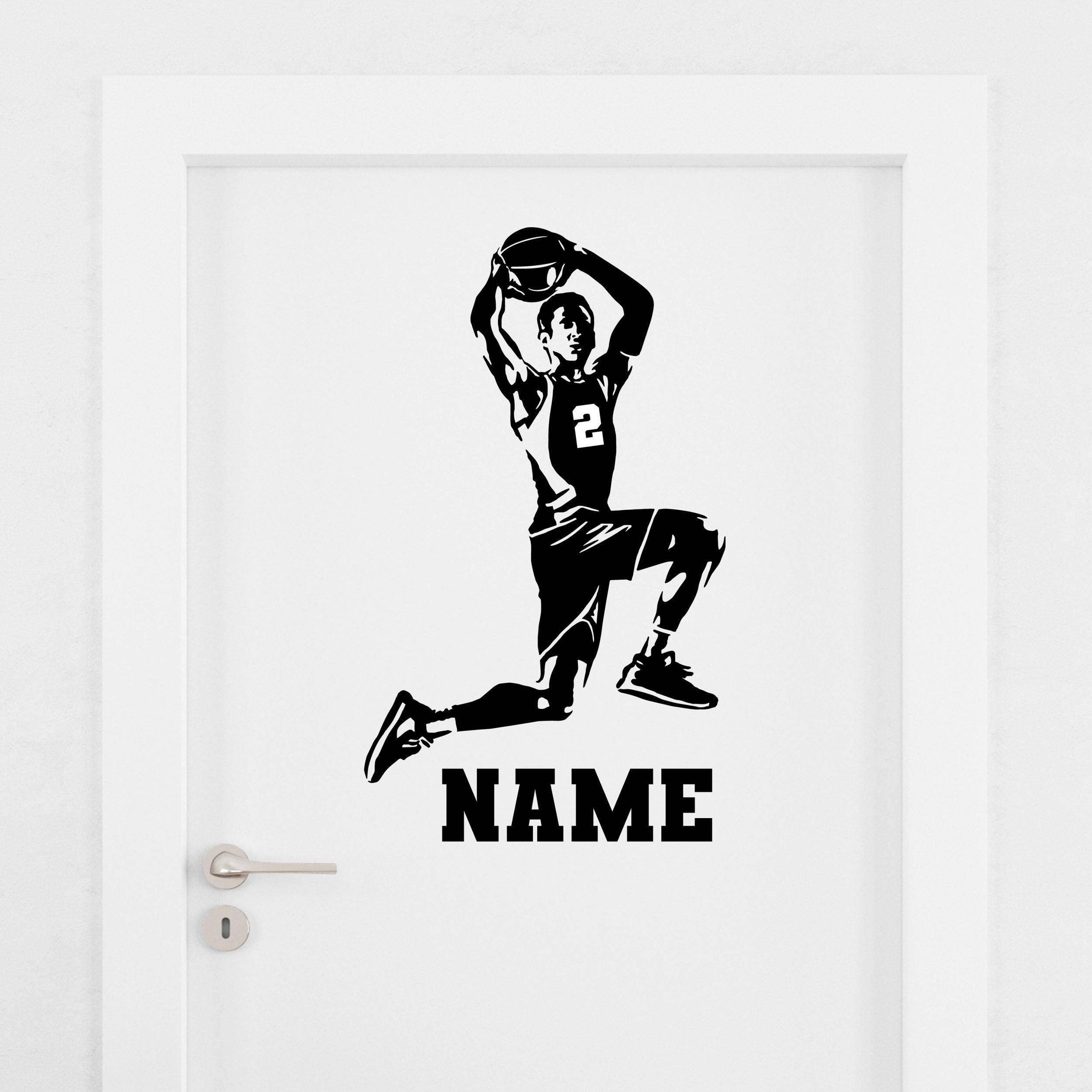 Basketball Player Sticker - Basketball Decal - Custom Name Basketball ...