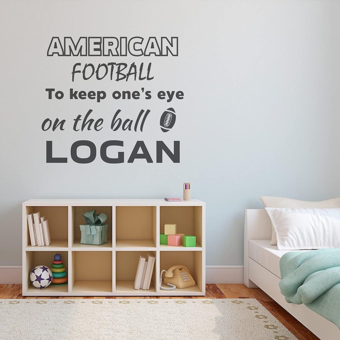American Football Personalized Quote Decal - Custom Name American ...
