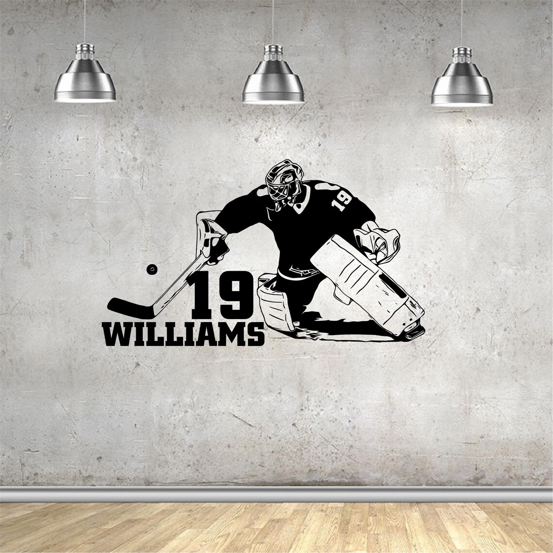 Personalized Custom Jerseys Hockey Player Wall Decal - Custom Goalie ...