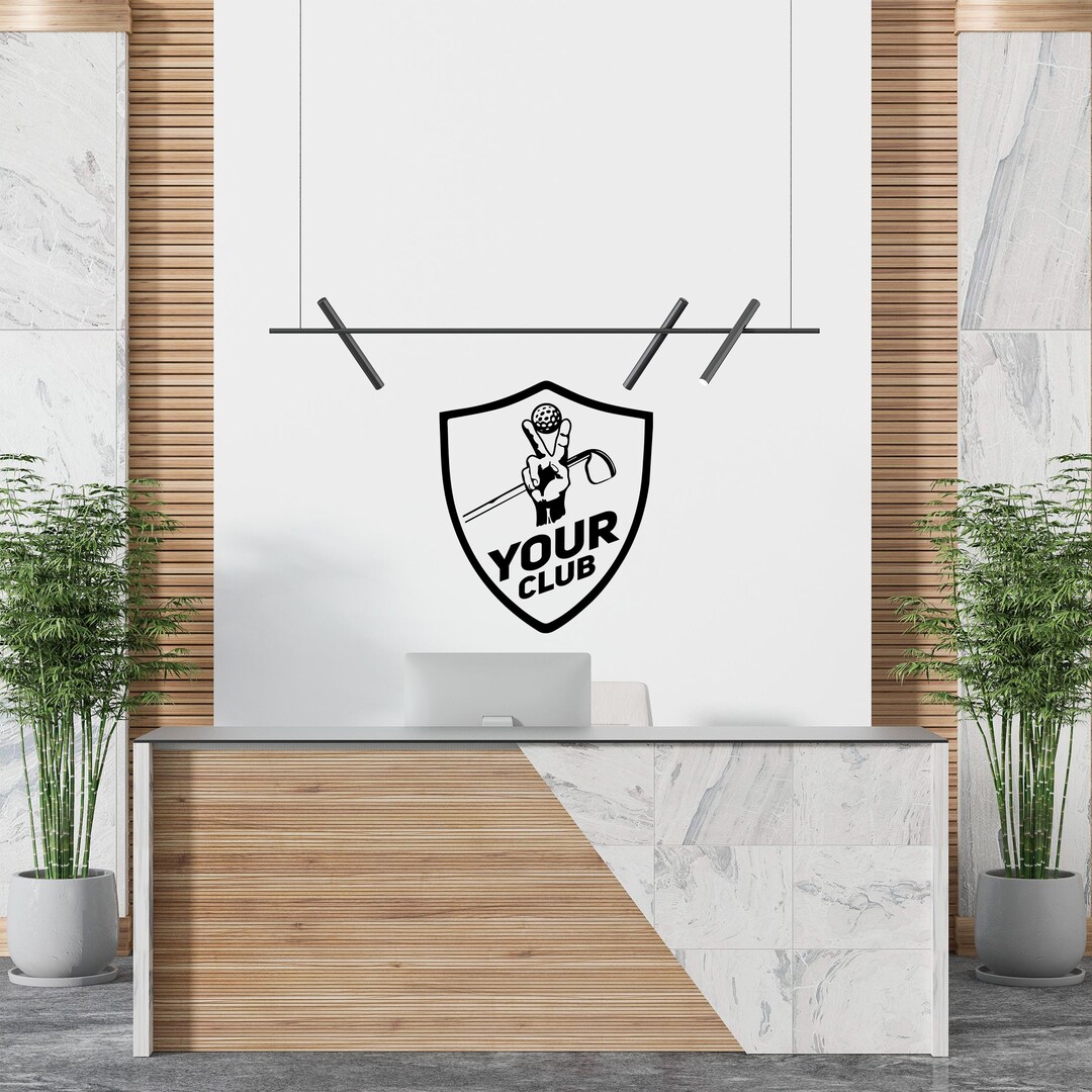 Logo of Golf Club Decal With Name Sign Golf Wall Decal Emblem Picture ...