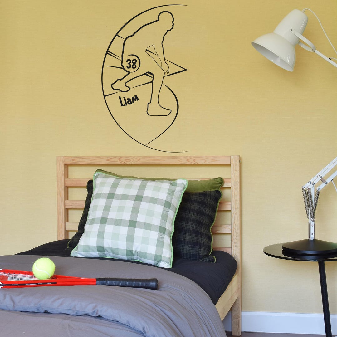 Personalized Vinyl Decal With Basketball Player Hitting Ball During ...