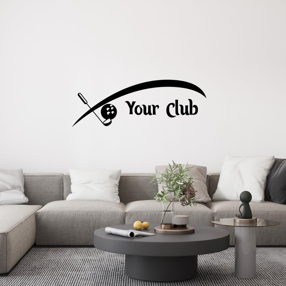 Personalized Golf Sticker With Picture of Golf Ball and Stick - Small ...