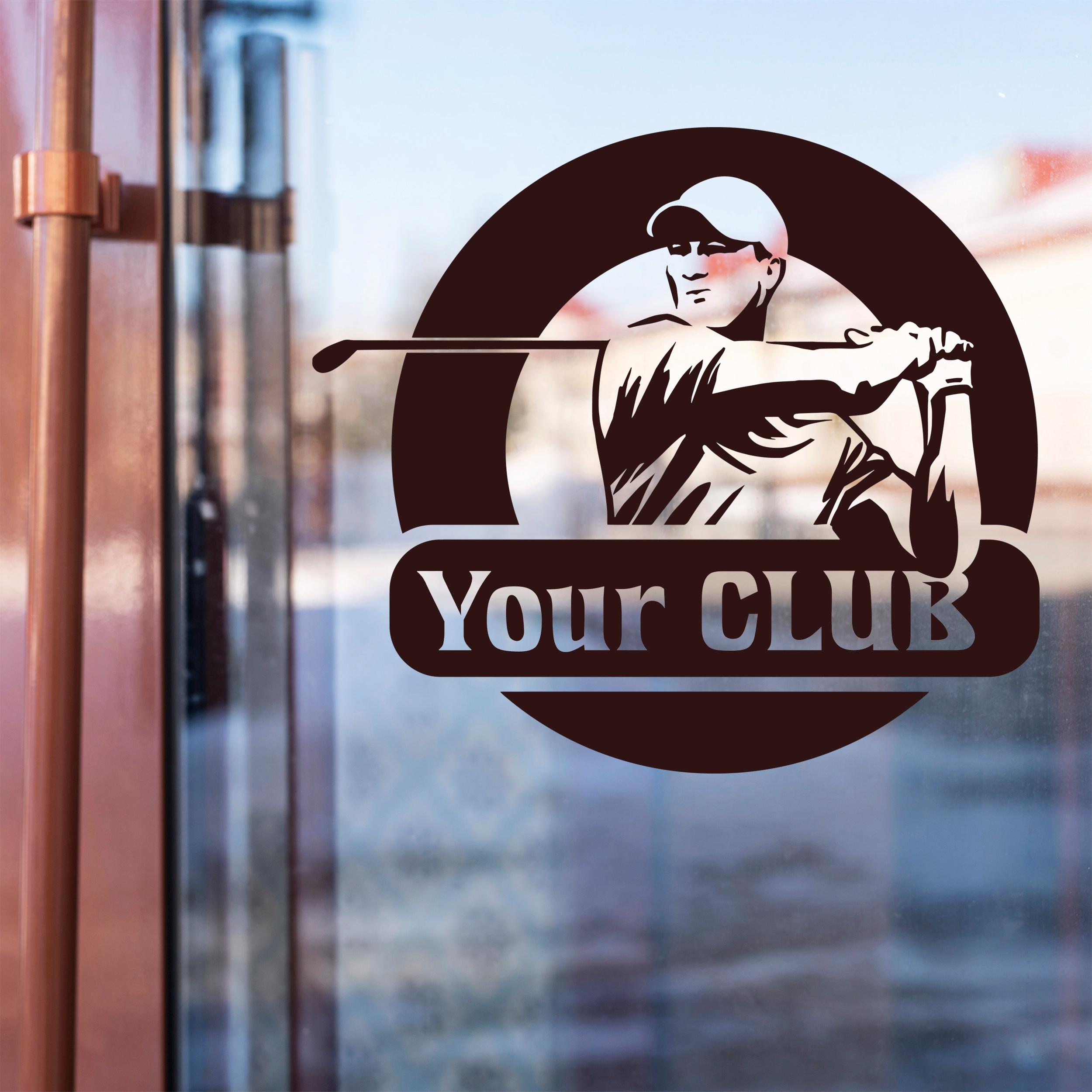 Custom Golf Vinyl Decal of Player Picture With Club Name - Golf Player ...