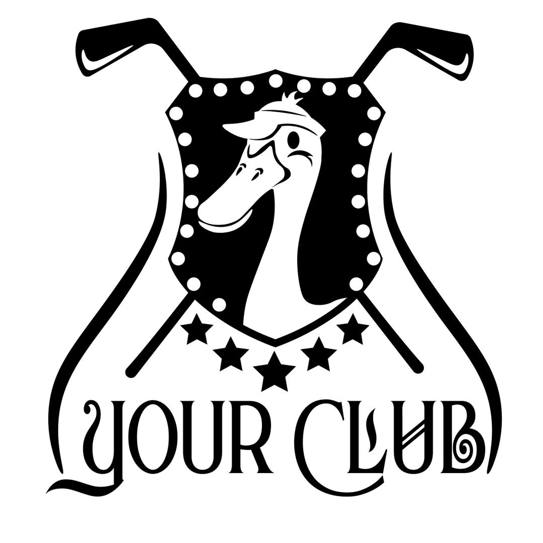 Funny Emblem With Goose Golf Club Decal With Sign - Golf Club Logo With ...