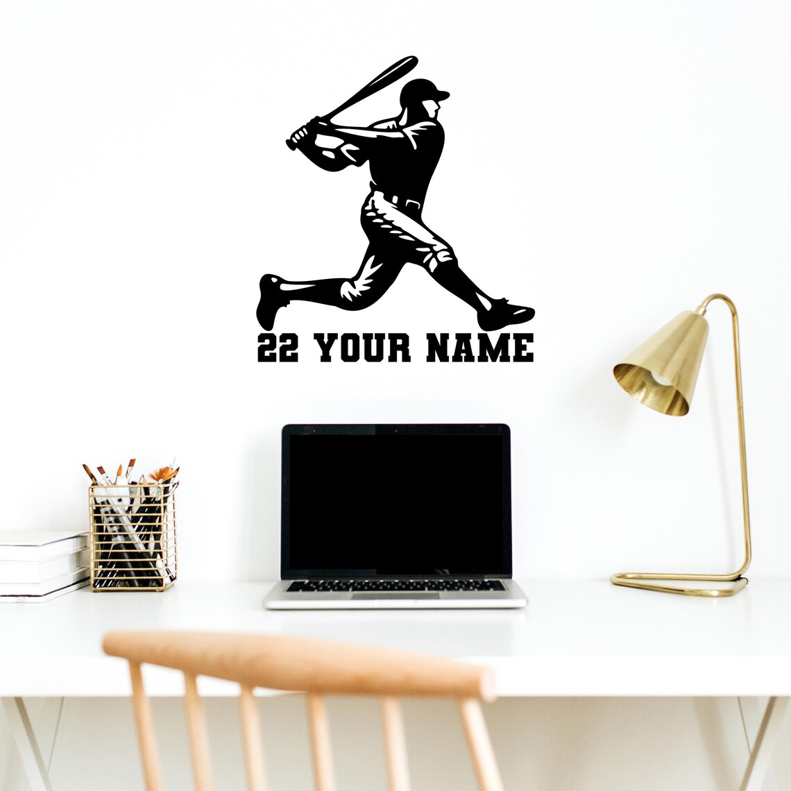 Baseball Wall Decals - Baseball Large Wall Decal - Custom Baseball ...