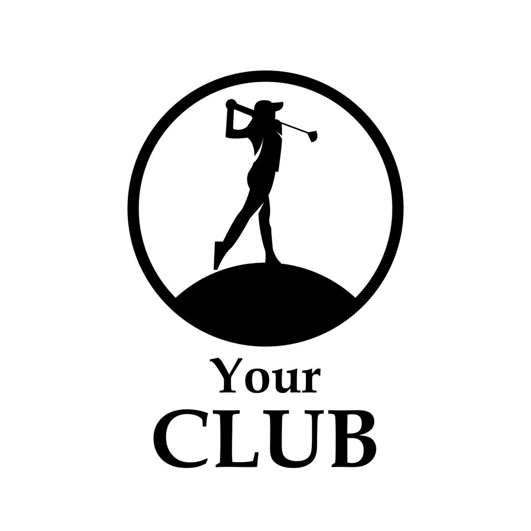 Woman Player of Golf Stickers With Club Name Sign - Personalized Golf ...