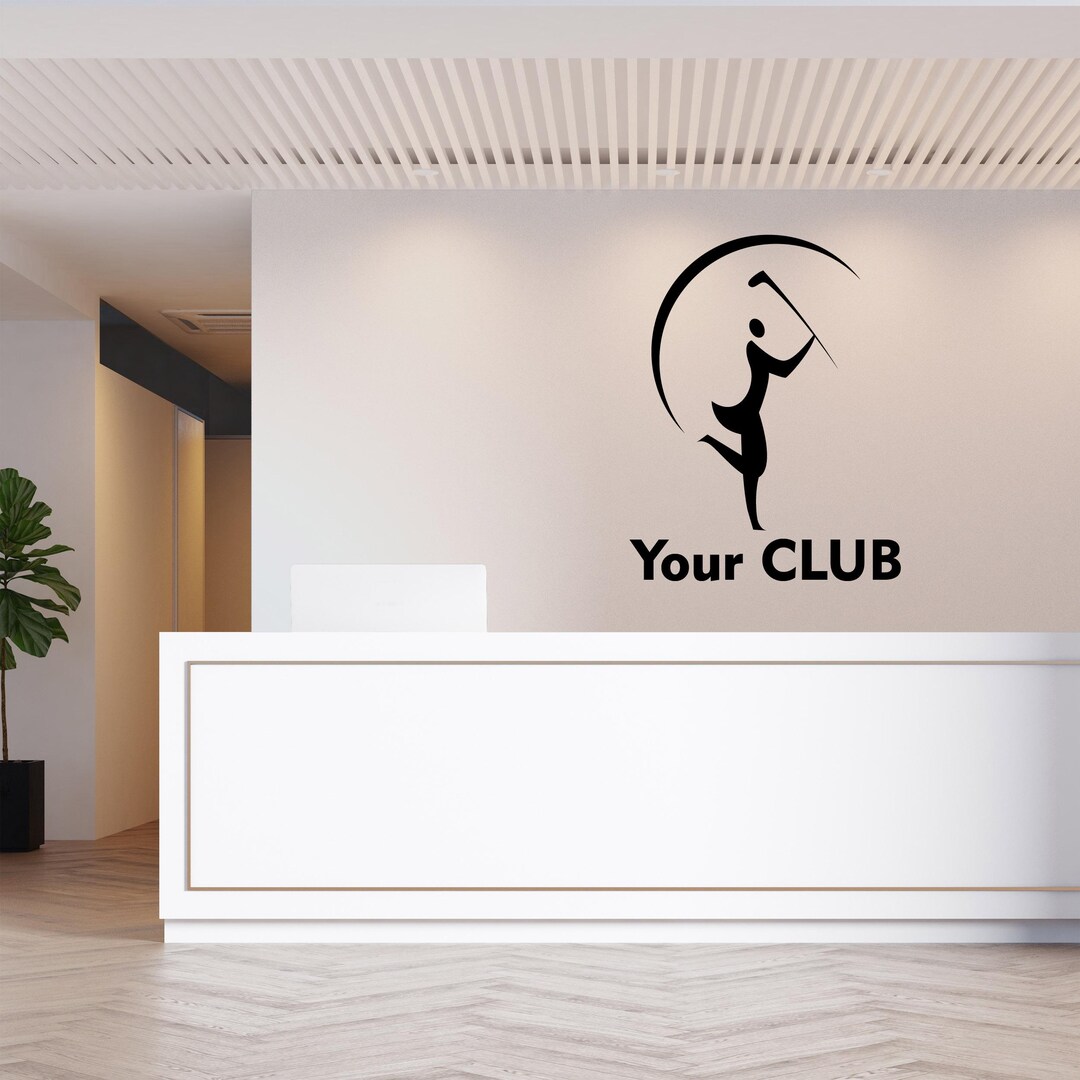 Simple Golf Player Name Custom Decal Personalized Player of Golf Club ...