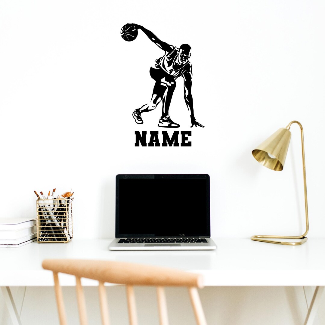 Custom Basketball Wall Decal - Personalized Basketball Decals - Custom ...