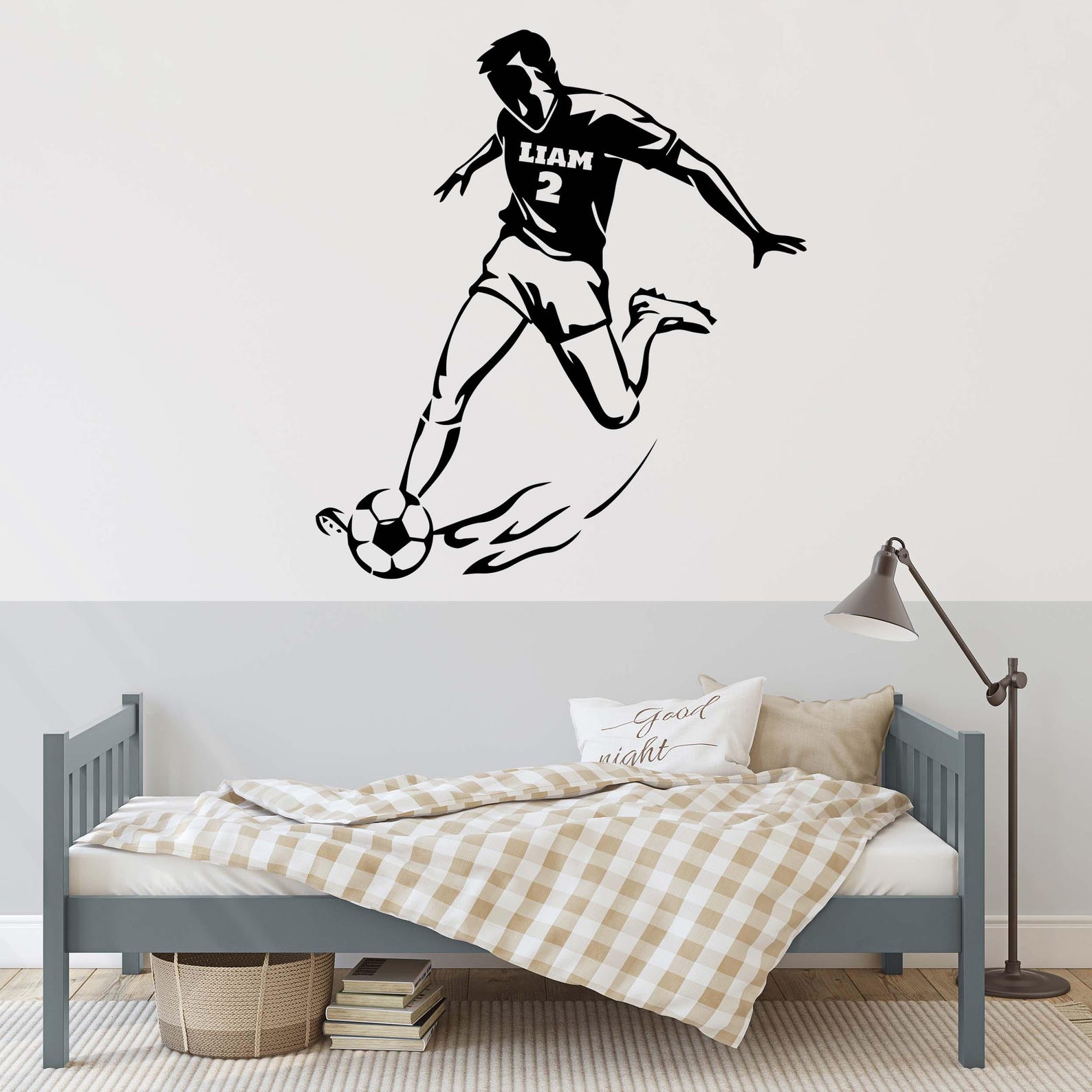 Personalized Decal With Soccer Player Passing Ball - Easily-applied ...