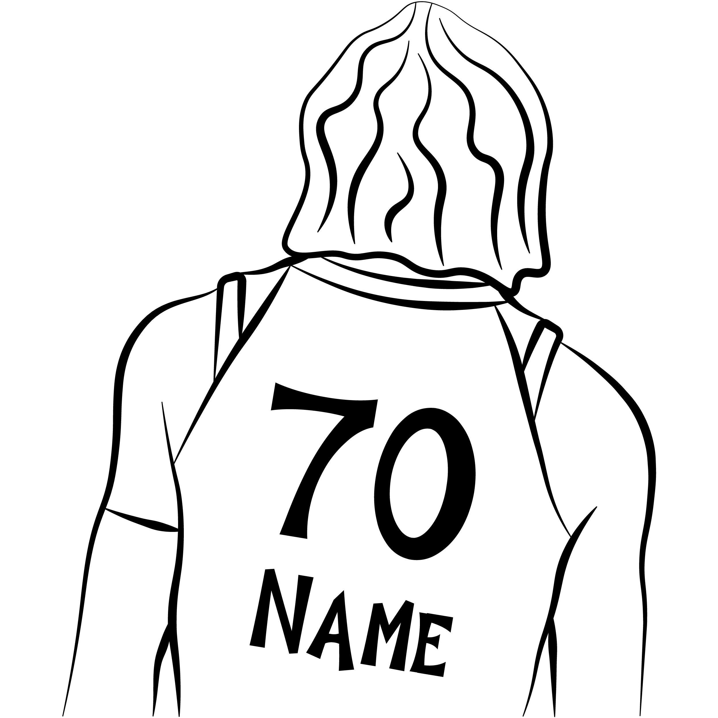 Basketball Name Decal With Player Back View and Option to Choose Name ...