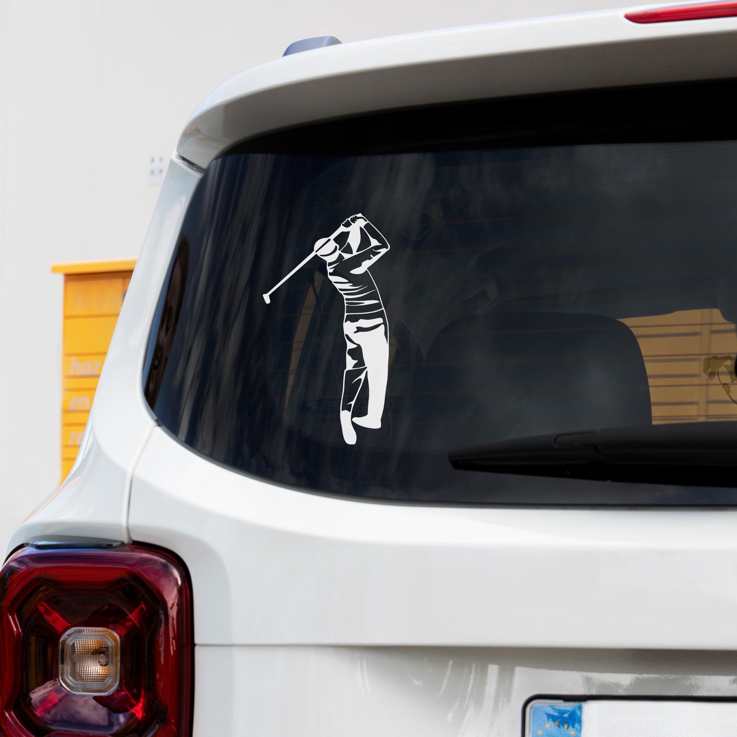 Golf Club Decal With Drawing of Player for Walls - Full-body Golf ...