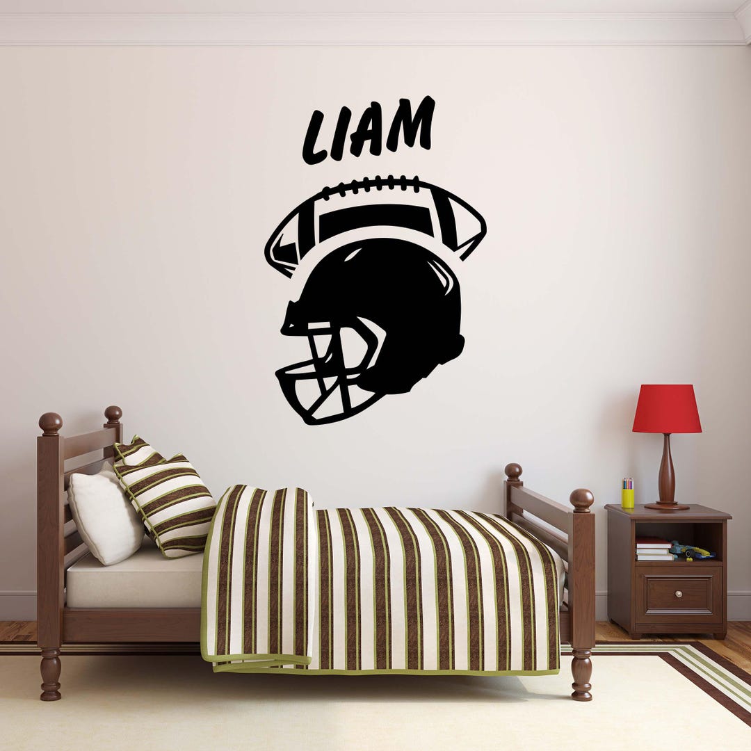 Personalized Custom Football Wall Decal With Large American Football ...